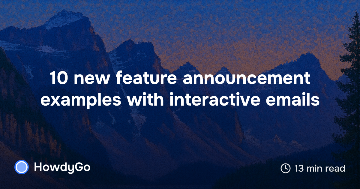 10 new feature announcement examples with interactive emails