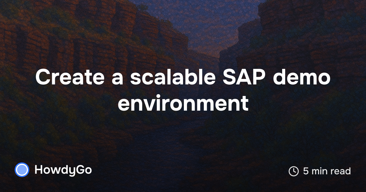 Create a scalable SAP demo environment without the headaches