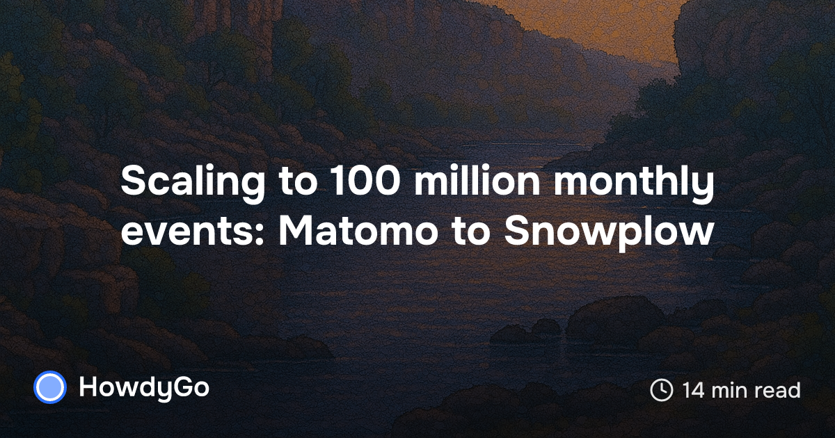Scaling to 100 million monthly events: Matomo to Snowplow