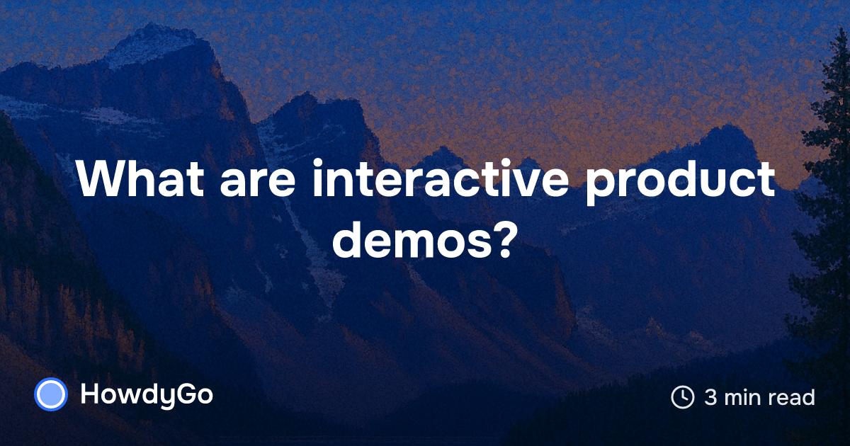 What are interactive product demos?