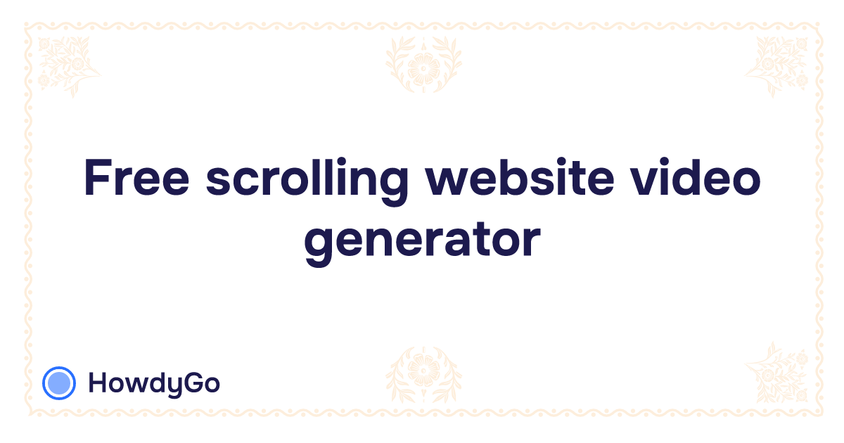 Free scrolling website video generator